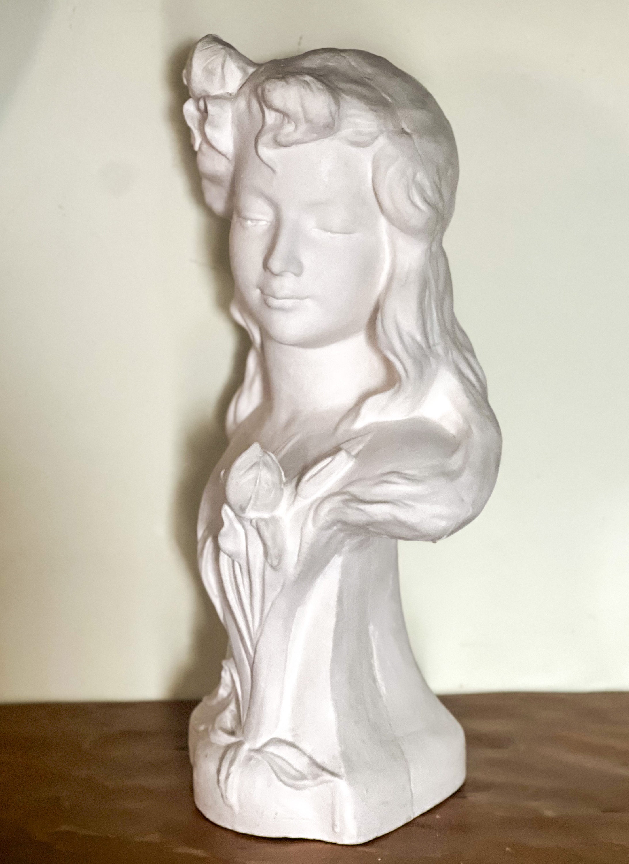 Vintage Plaster Cast Iris Goddess of Rainbows Bust Sculpture - Etsy