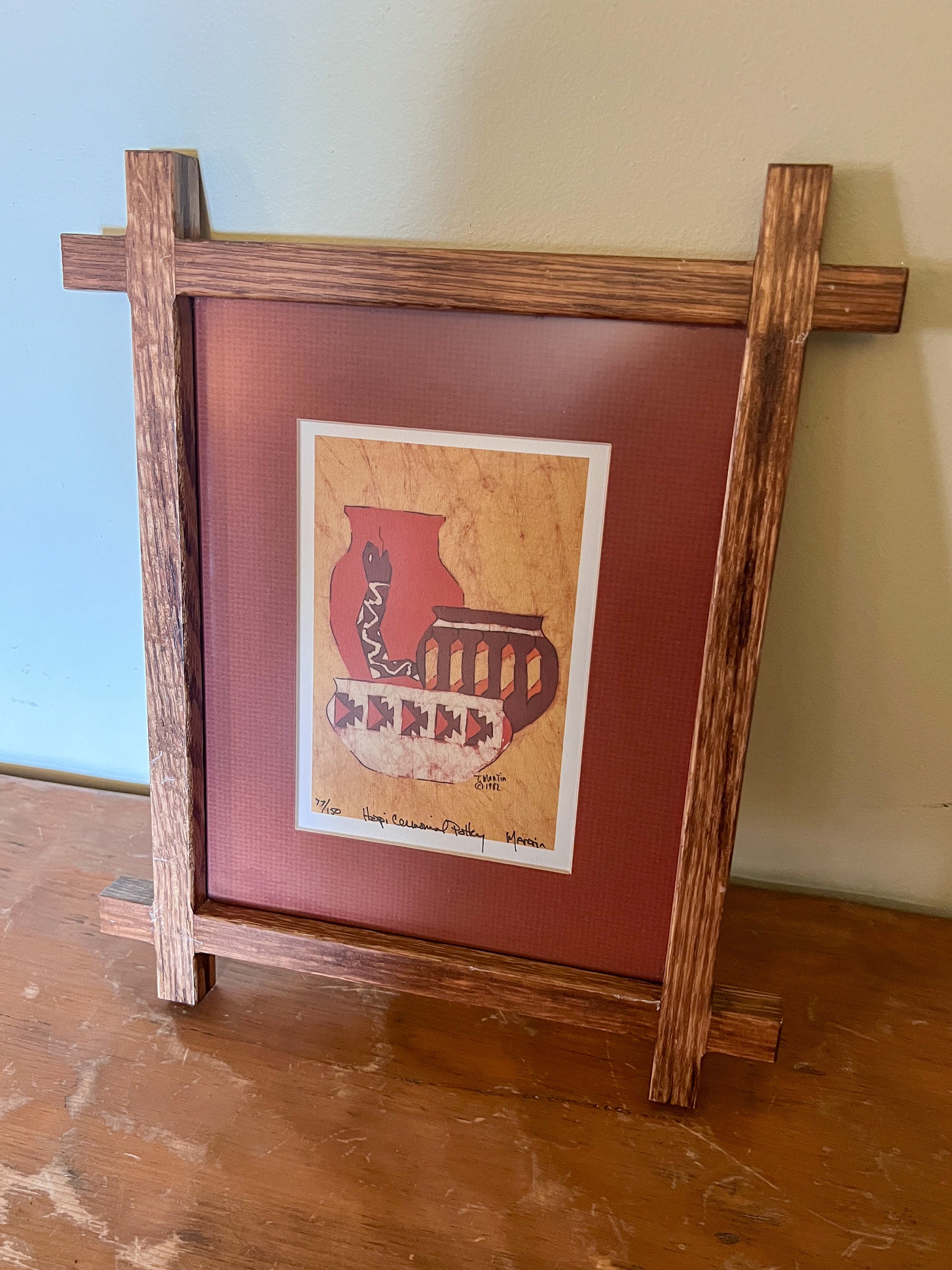 Vintage Batik Hopi Pottery Artist Print Signed Martin - Etsy