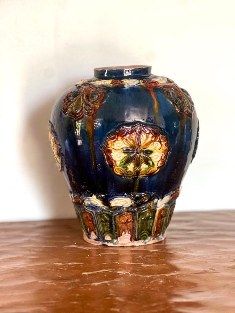Tang Sancai Chinese Tri-color Large Vase - Etsy