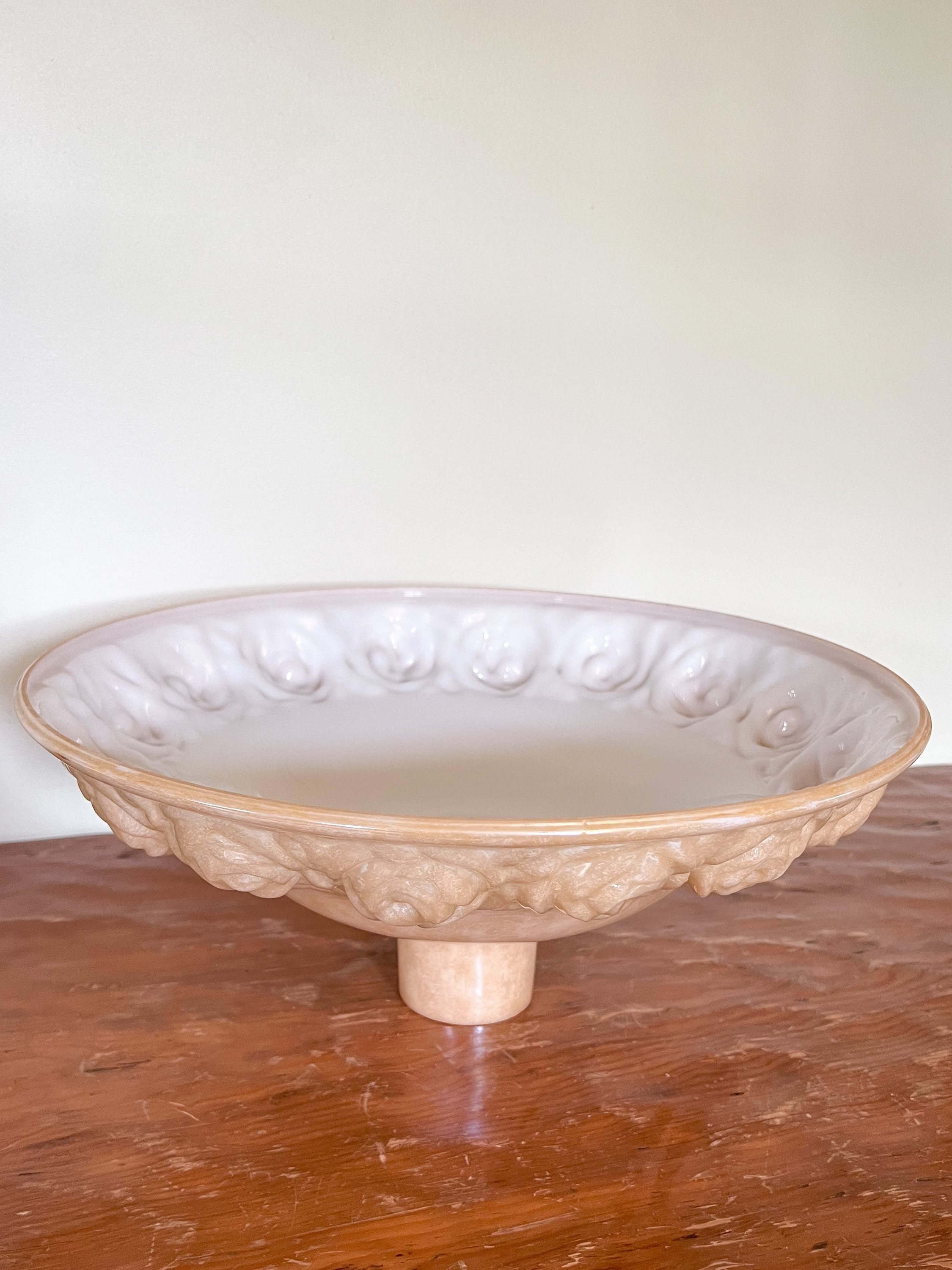 Vintage Gold Peach Lusterware Rose Milk Glass Lamp Shade - Etsy