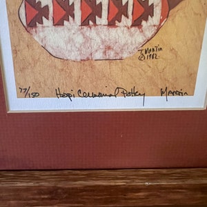 Vintage Batik Hopi Pottery Artist Print Signed Martin - Etsy