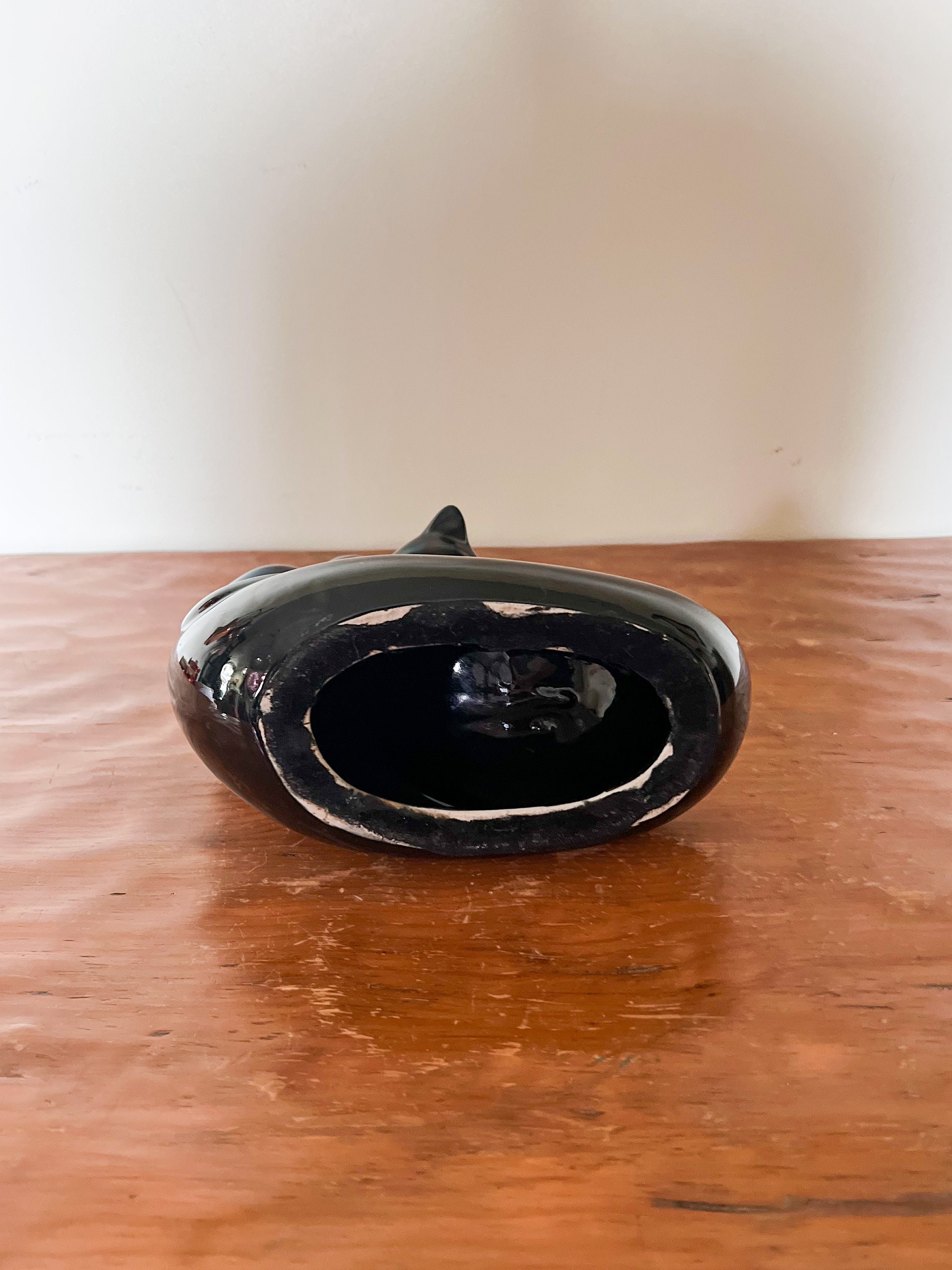 Vintage Black Cat Moon Fish Bowl Holder - Etsy