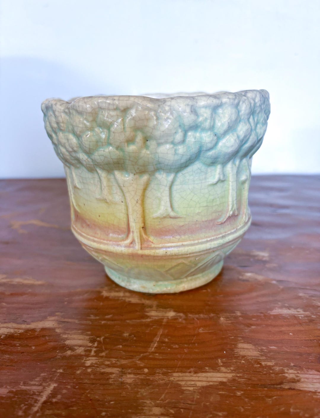 Antique Mccoy Sylvan Forest Sunset Pottery Planter - Etsy