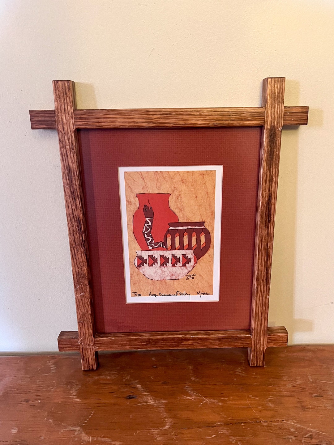 Vintage Batik Hopi Pottery Artist Print Signed Martin - Etsy