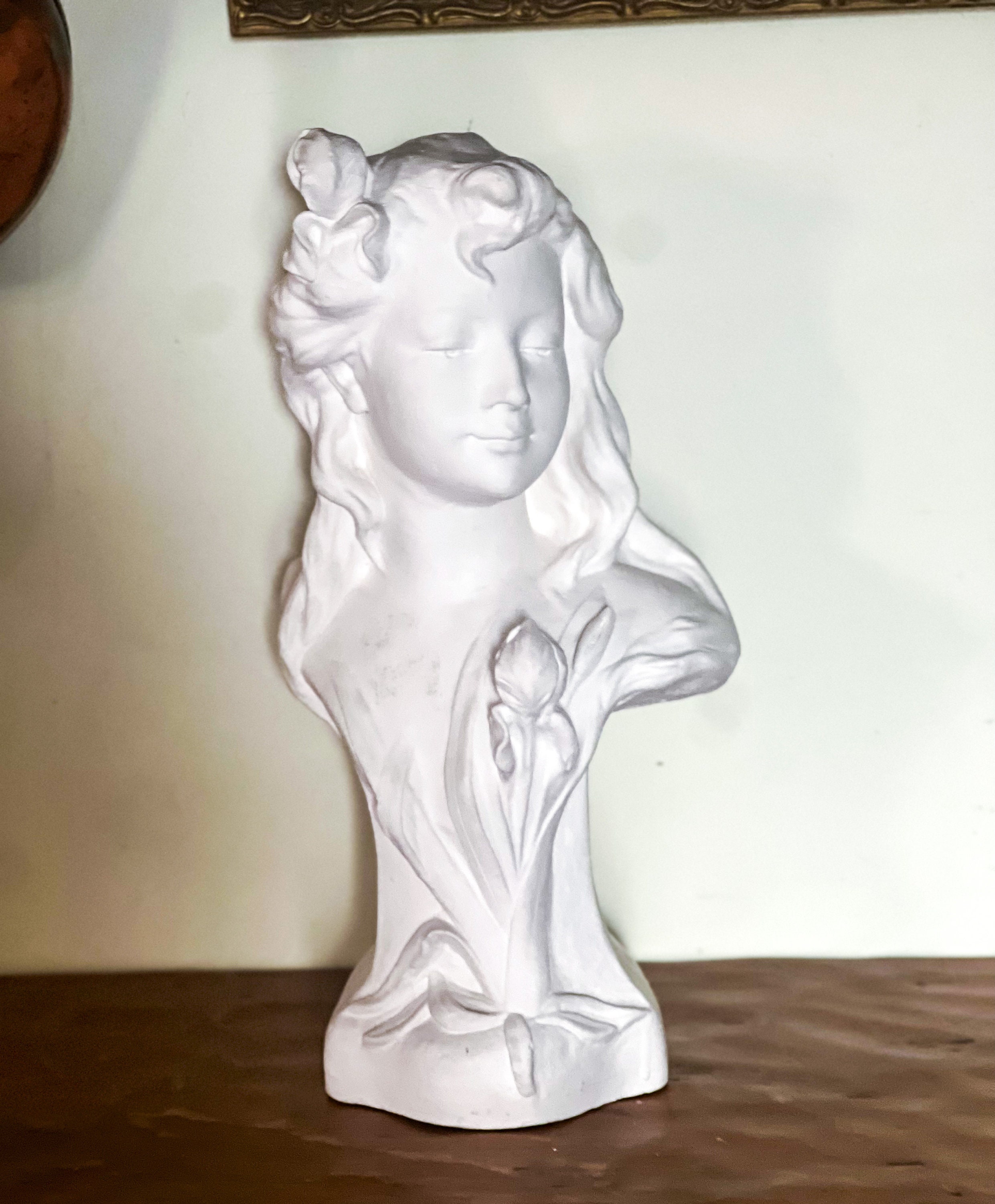 Vintage Plaster Cast Iris Goddess of Rainbows Bust Sculpture - Etsy