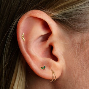 20G/18G/16G Climber Push Pin Labret Threadless Flat Back Earring Tragus ...