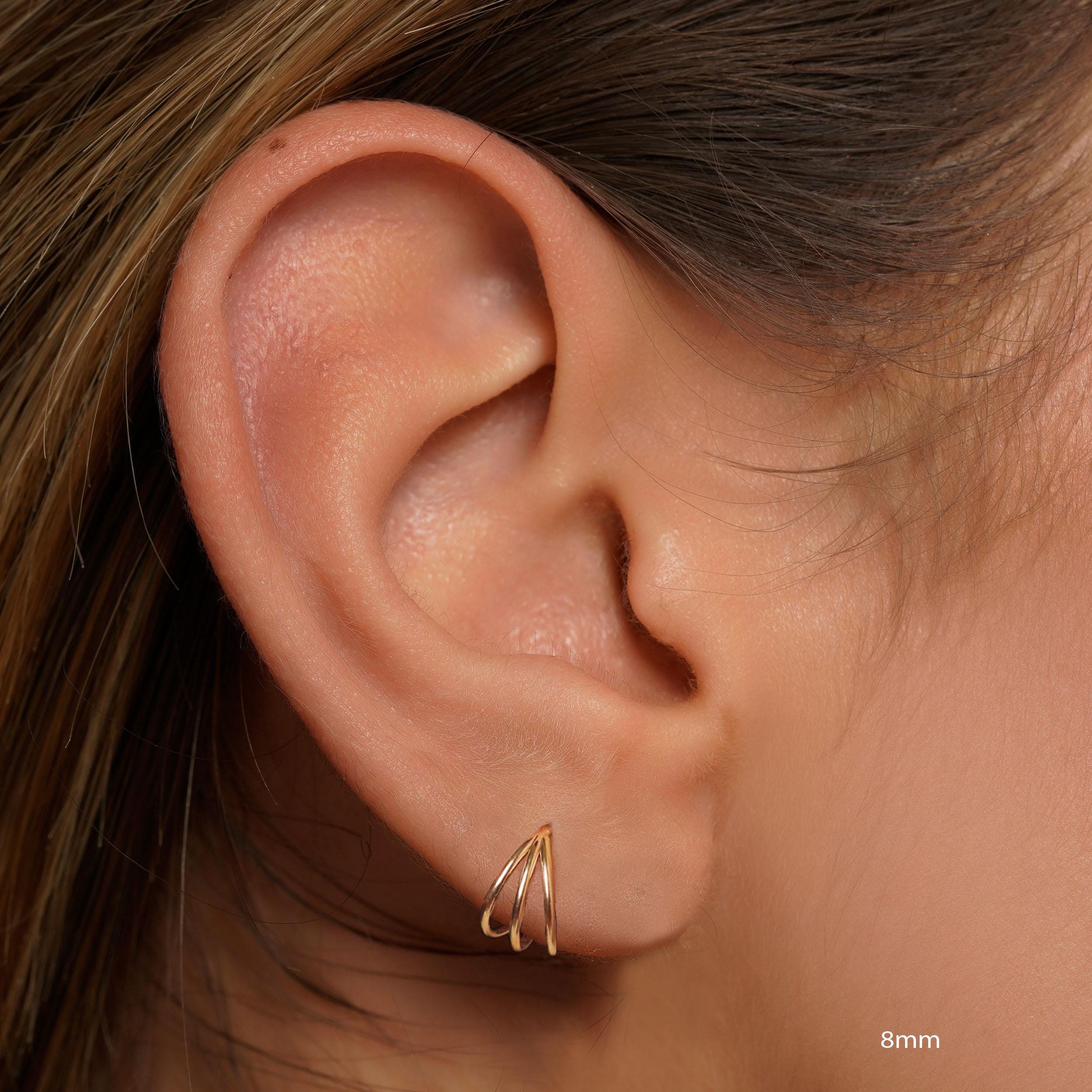 16G Titanium Triple Hinge Hoop • Hinged Segment Nose Ring • Septum ...