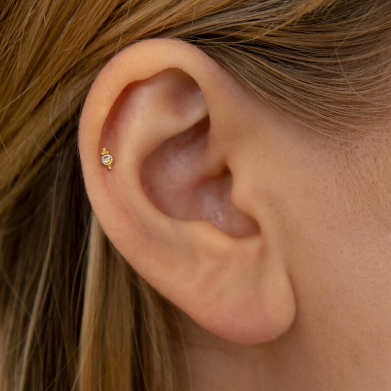 20G/18G/16G Tiny Push Pin Labret Threadless Flat Back - Etsy