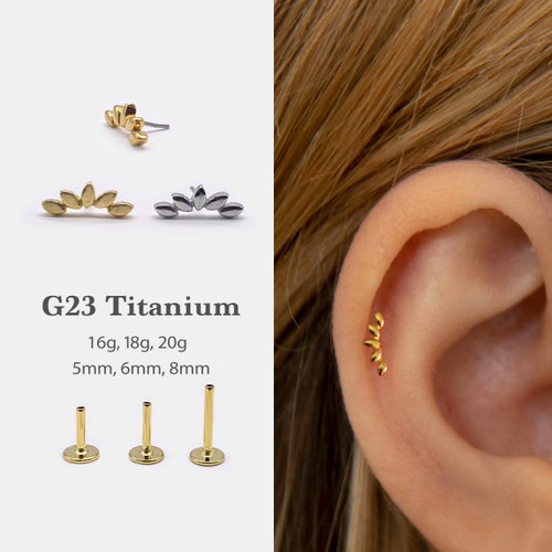 20G/18G Tiny Climber Cartilage Threadless Push Pin Earrings - Etsy