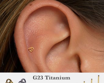 20G/18G/16G Tiny Star Push Pin Labret • G23 Titanium Threadless Flat ...