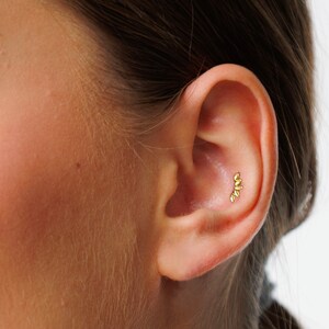 20G/18G/16G Climber Push Pin Labret Threadless Flat Back Earring Tragus ...