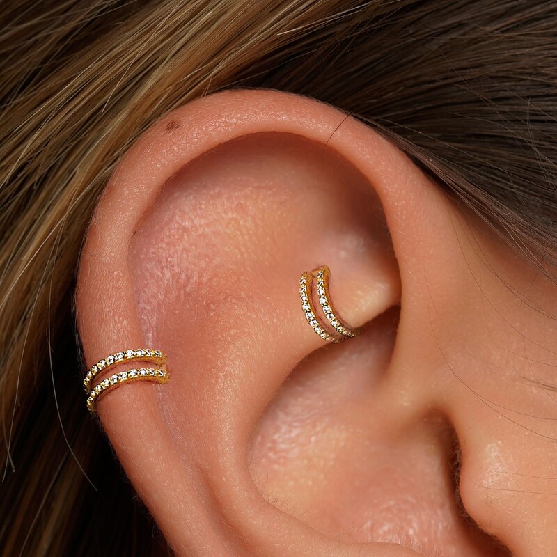Vermeil Earring Stack - Etsy