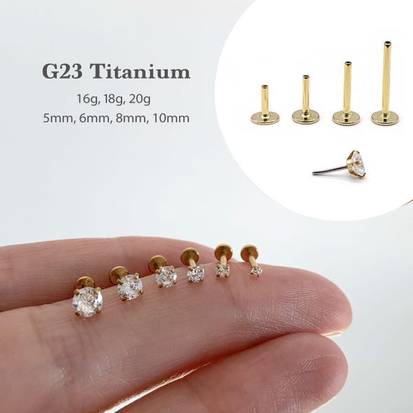 Cz Stud Screw Back - Etsy