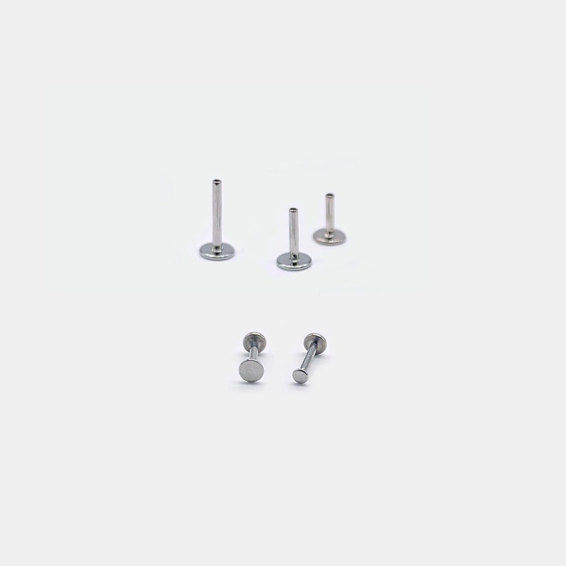 20G/18G/16G Disk Stud Push Pin Labret Threadless Flat Back - Etsy