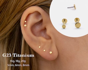 20G/18G/16G Bee Push Pin Labret Threadless Flat Back Earring - Etsy