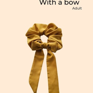 Scrunchie With a Bow Sewing PDF Pattern/ Adult Size / Hair Scrunchie ...