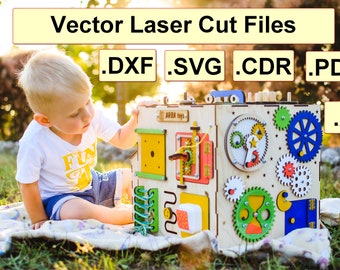 Vector Laser Cut Files , Busy Board , Busy House - Etsy