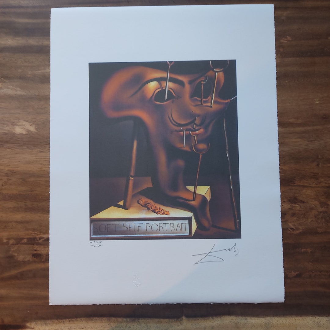 Lithograph After Dali "soft Self-portrait With Grilled Bacon 50x65,5cm ...