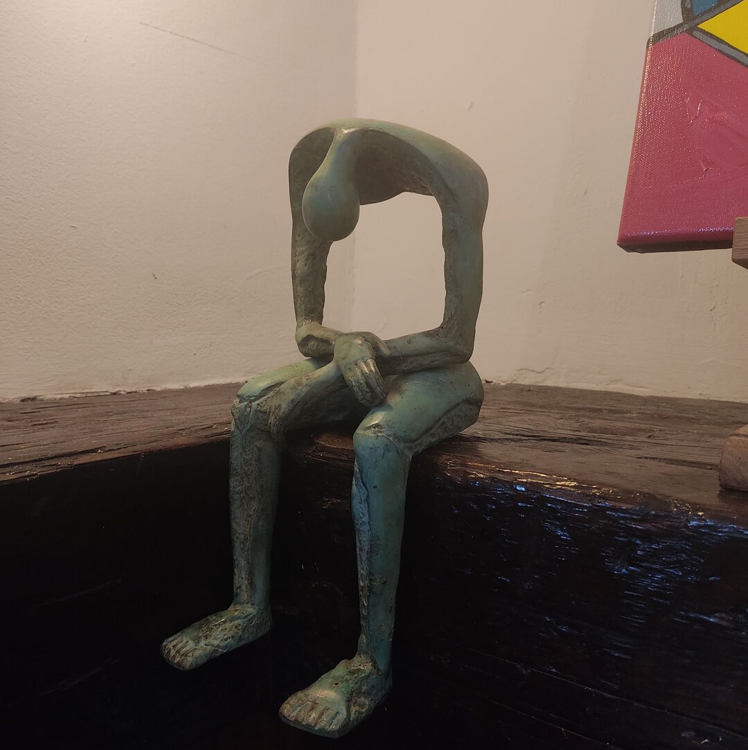 Statue Sculpture the Sad Giant Bronze - Etsy