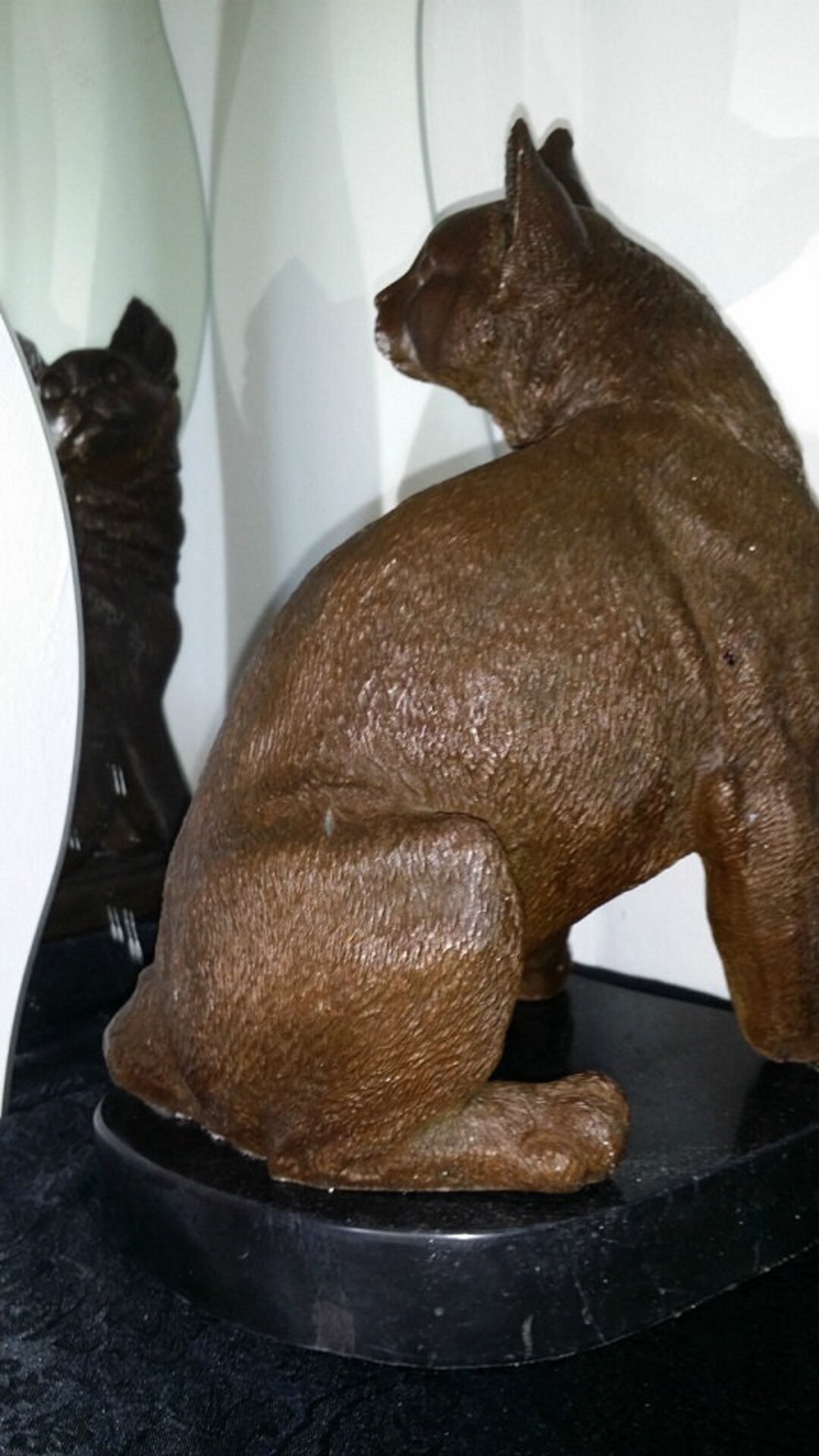 Bronze Cat CAT Sculpture Statue - Etsy