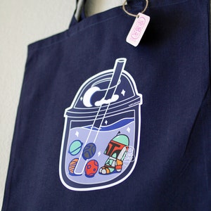 Tote Bag Boba Milk Tea Tote Bag Cute Art Space Tote Bag Boba Fett Art ...