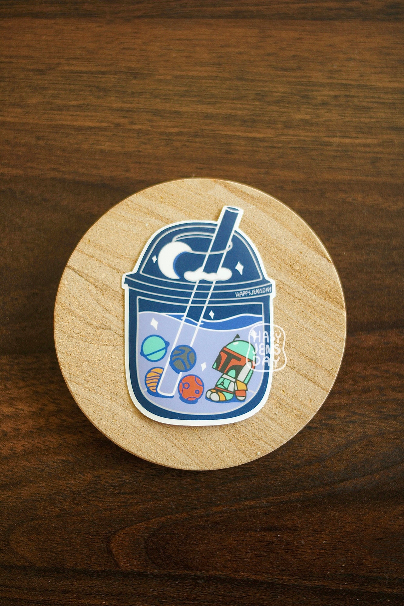 Stickers Boba Milk Tea Stickers Cute Art Space Stickers Boba Fett Art ...