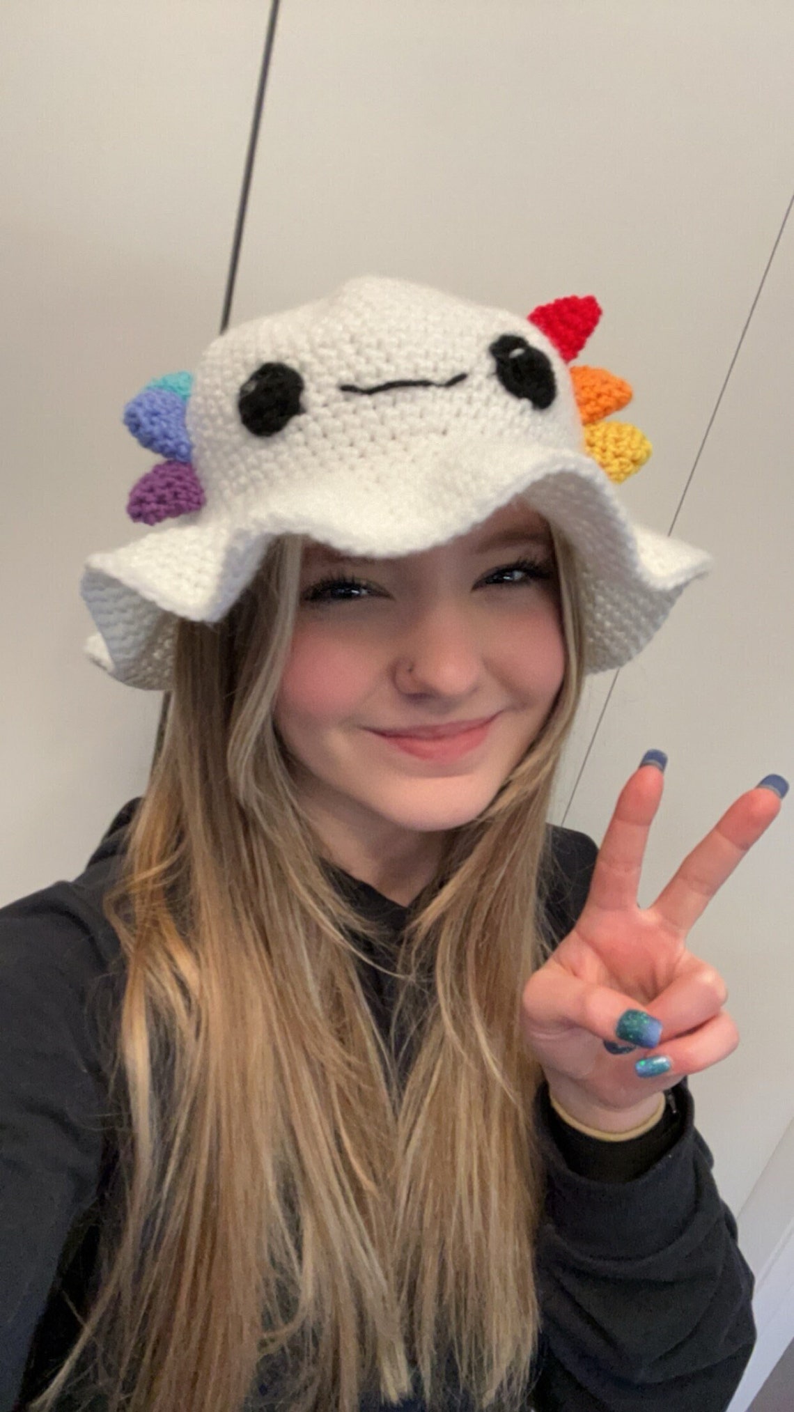Crochet Axolotl Bucket Hat: Multicolored Handmade Fun Hat - Etsy