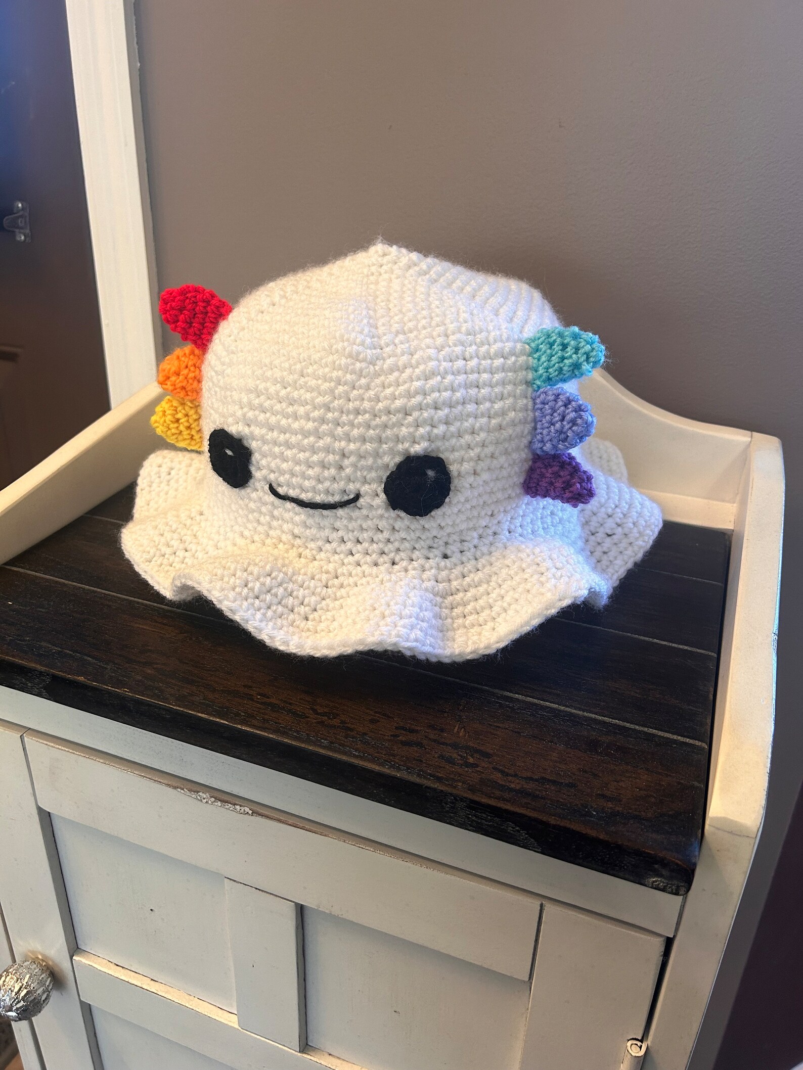 Crochet Axolotl Bucket Hat: Multicolored Handmade Fun Hat - Etsy