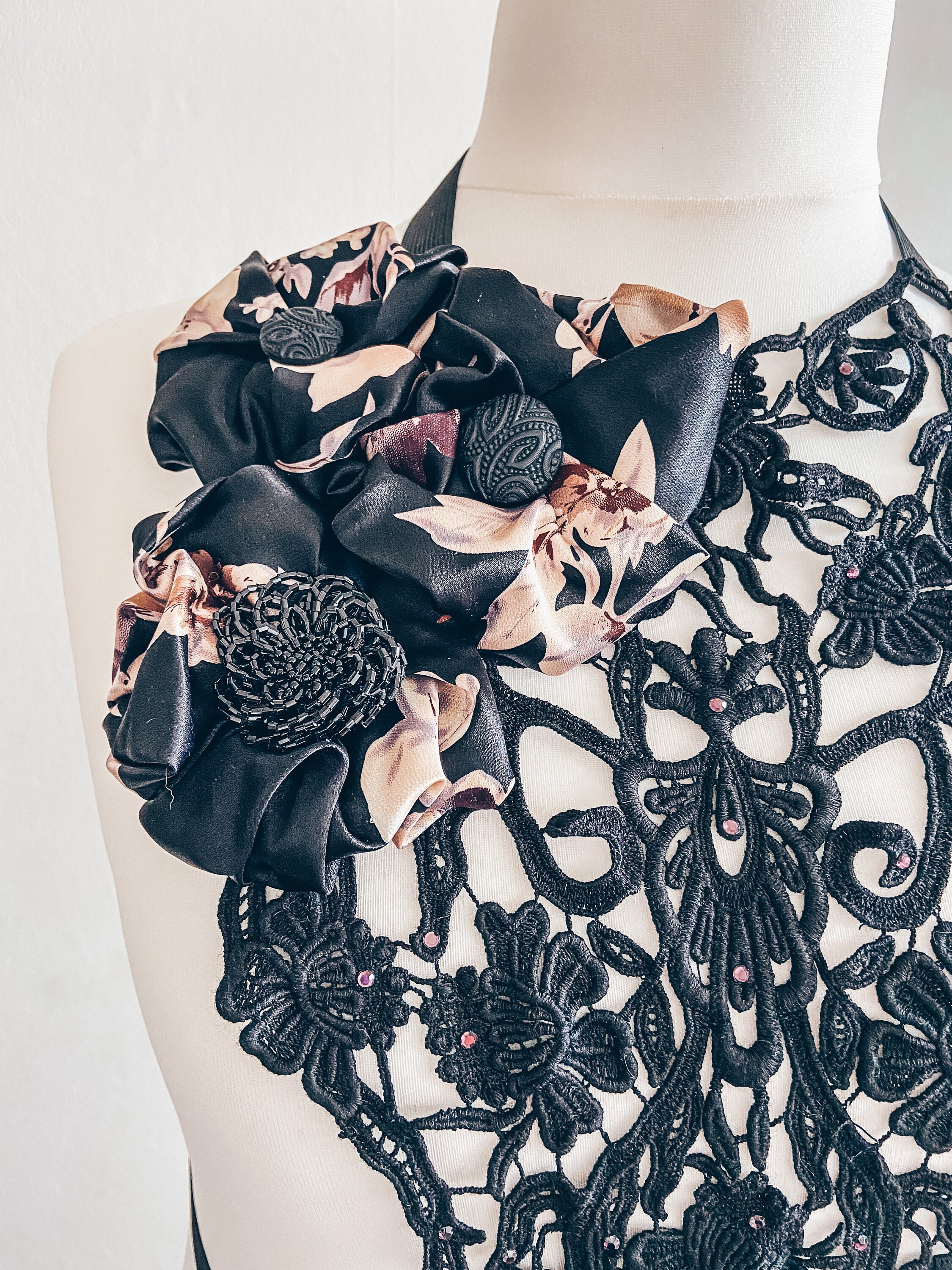 BLACK VICTORIAN Body HARNESS / Elegant Body Jewelry Boudoir - Etsy