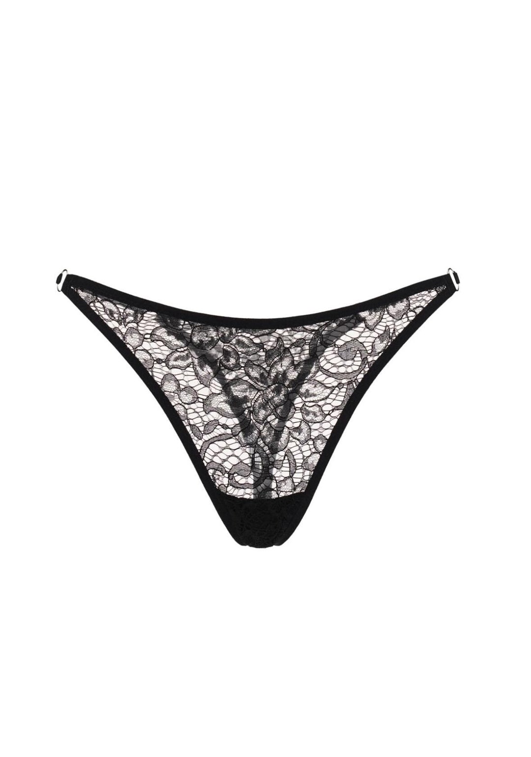 IMOGEN BLACK LACE Thong / Sexy Boudoir Photoshoot / Sheer Undies ...