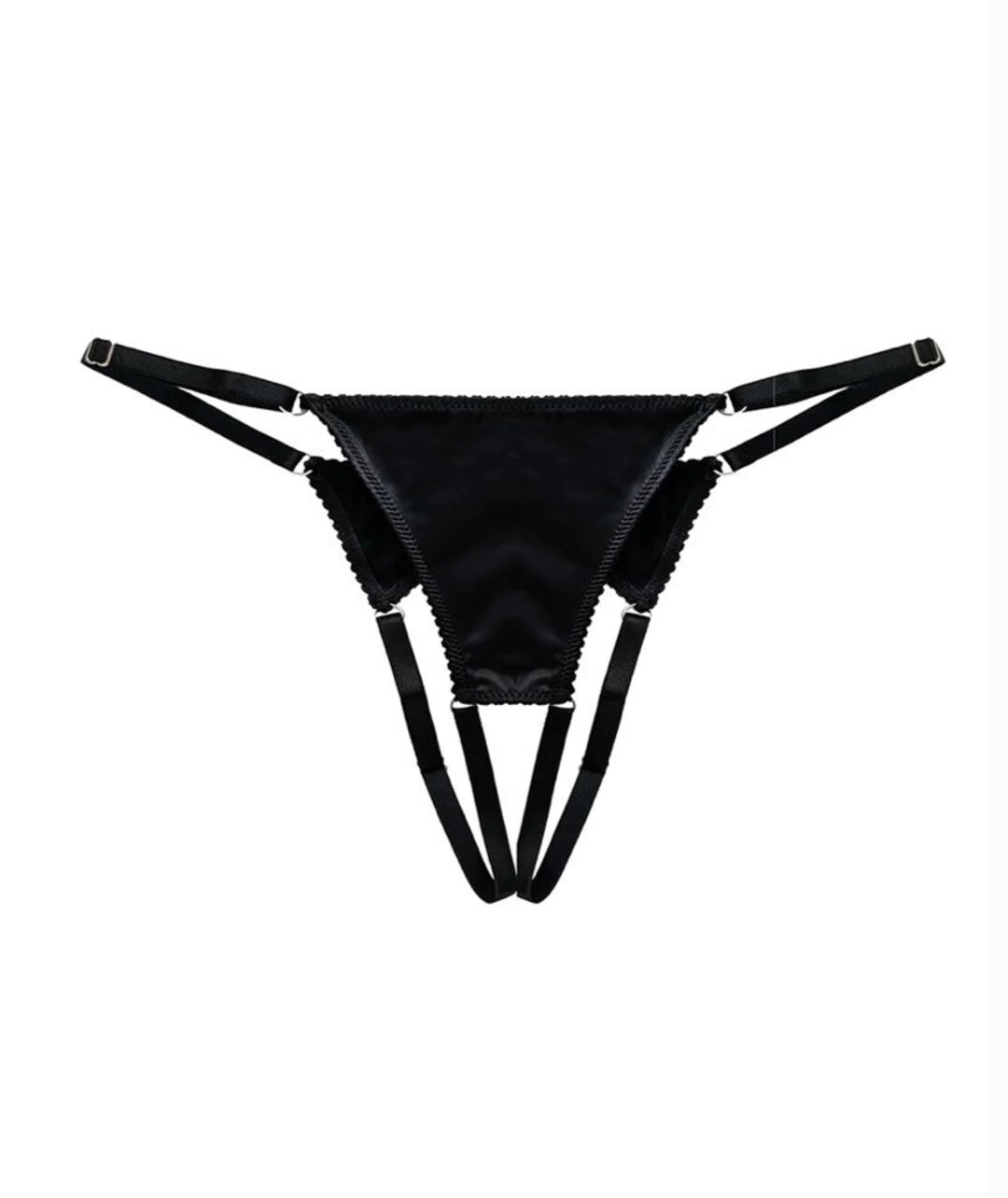 Black Silk Satin Panties Bdsm Play Wear Sexy Boudoir Etsy