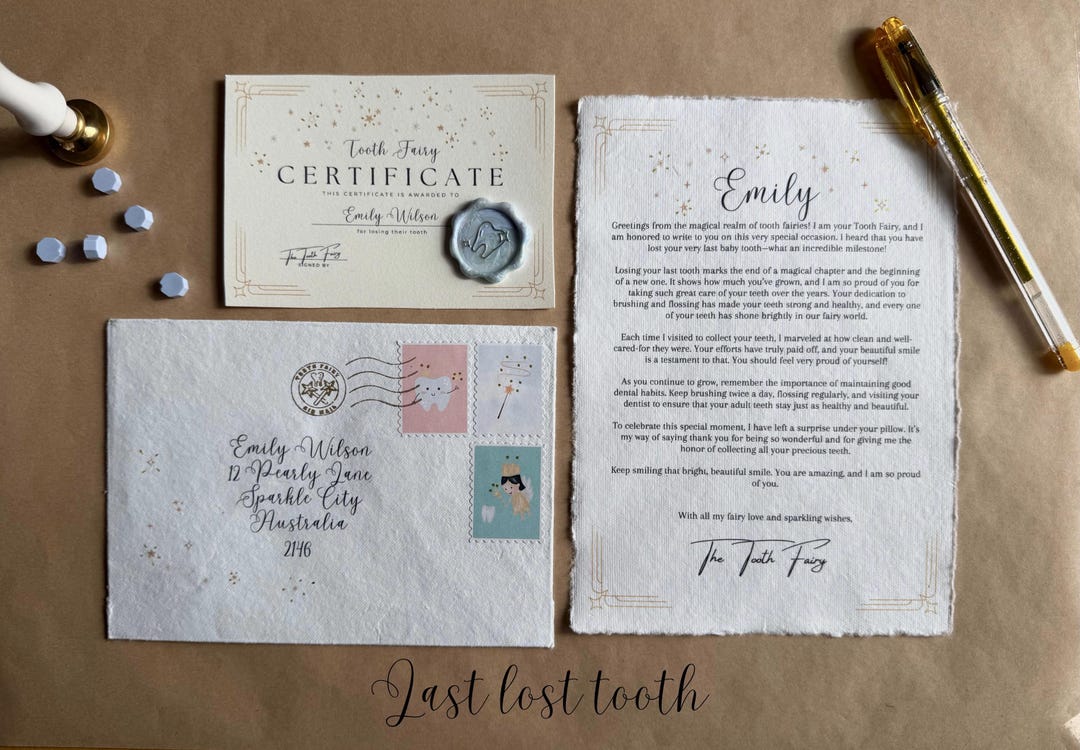 Tooth Fairy Letter - Commemorating Your Little One’s Last Tooth Loss ...