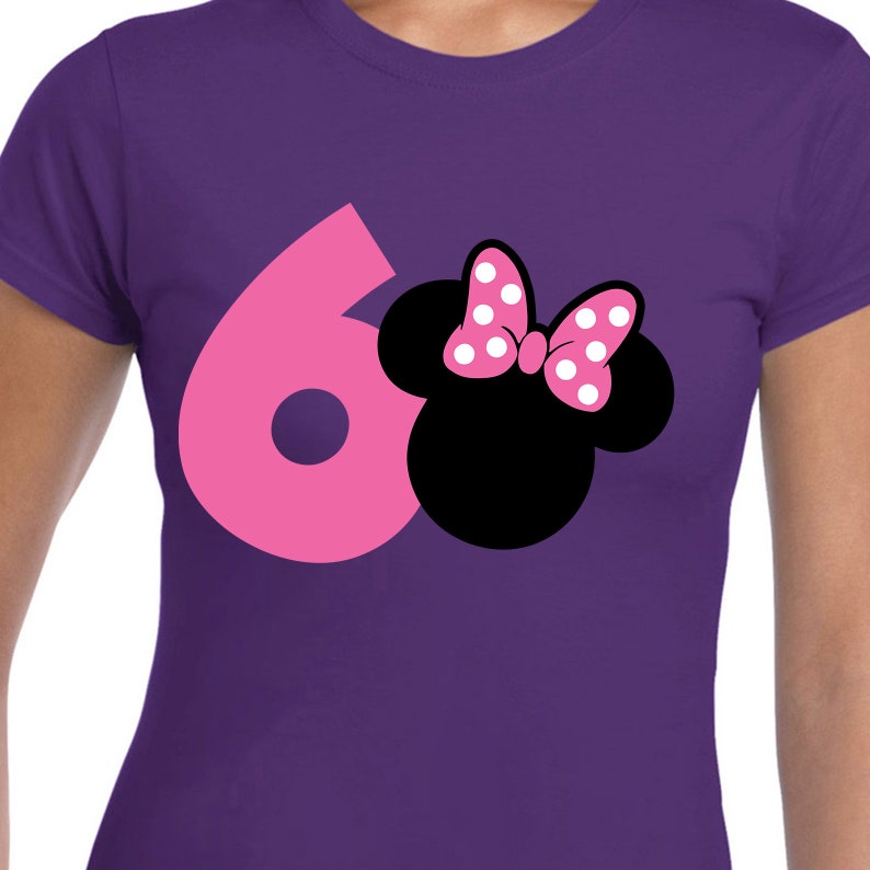 Minnie 6th Birthday Cut Files Cricut Silhouette Cameo - Etsy