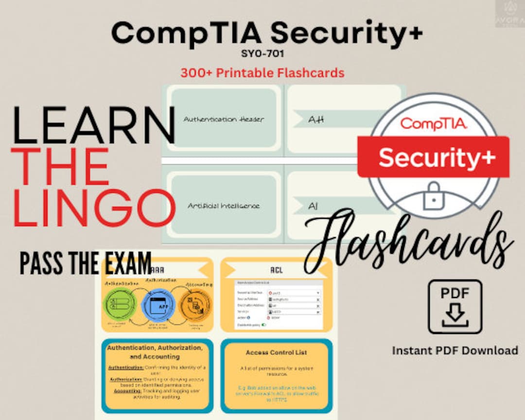 Comptia Security+ Flashcards and Practice Questions SY0-701 Study Exam ...