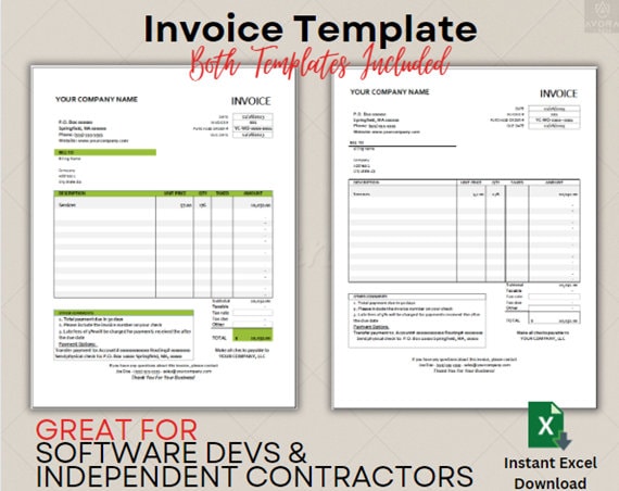 Software Development Invoice - Software Engineer Sales - Services ...