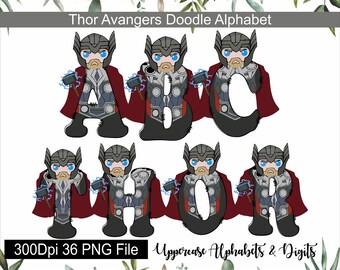 Thor Alphabet Font - Etsy