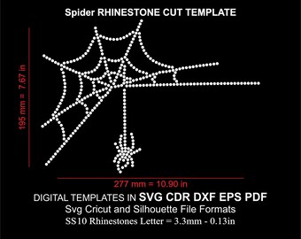 Rhinestone Spider Template - Etsy