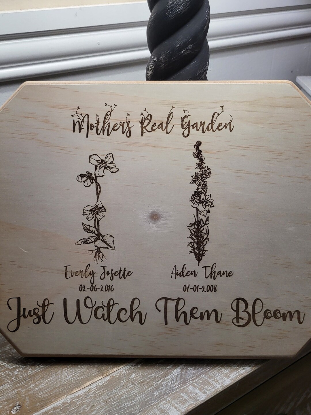 Family Decor With Birth Flower Wall Decoration - Etsy