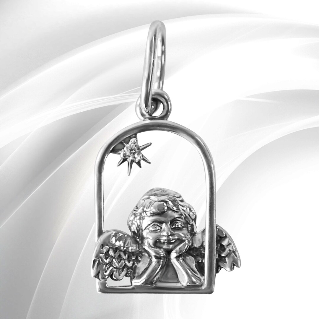 Neck Pendant With an Angel Made of Silver - Etsy