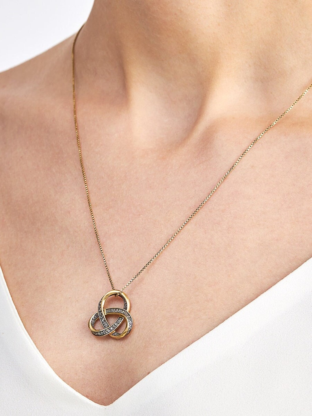 Holy Trinity Pendant Necklace Sterling Silver 925 Blessed - Etsy