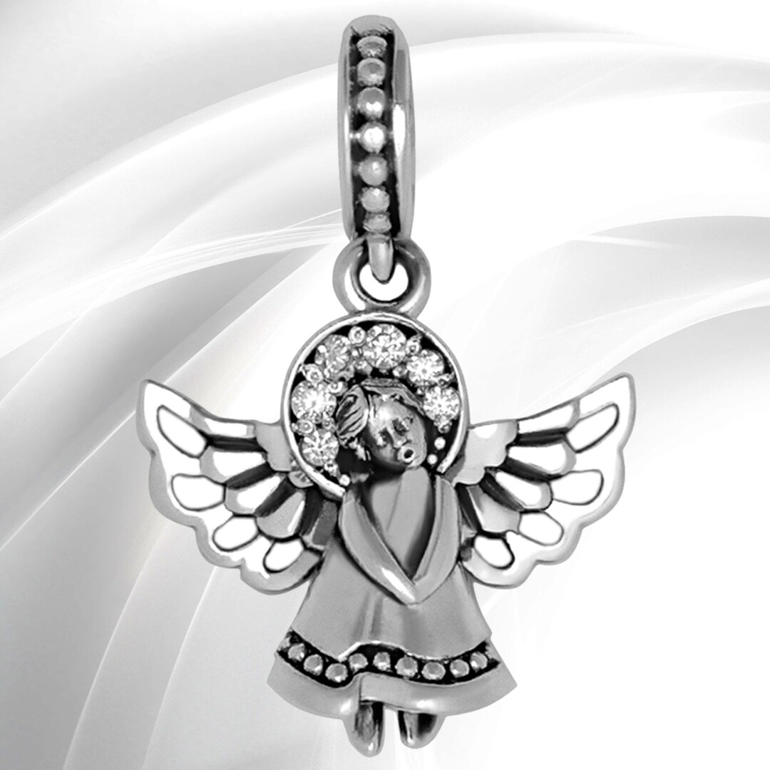 Guardian Angel Neck Pendant With Cubic Zirconia - Etsy