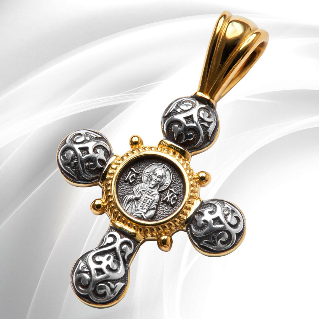 Cross Lord Pantocrator Icon of the Mother of God Seven Shots - Etsy