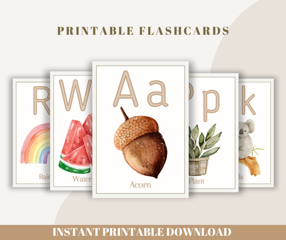 Printable Montessori Cards, Printable Toddler Flashcards, Digital ...