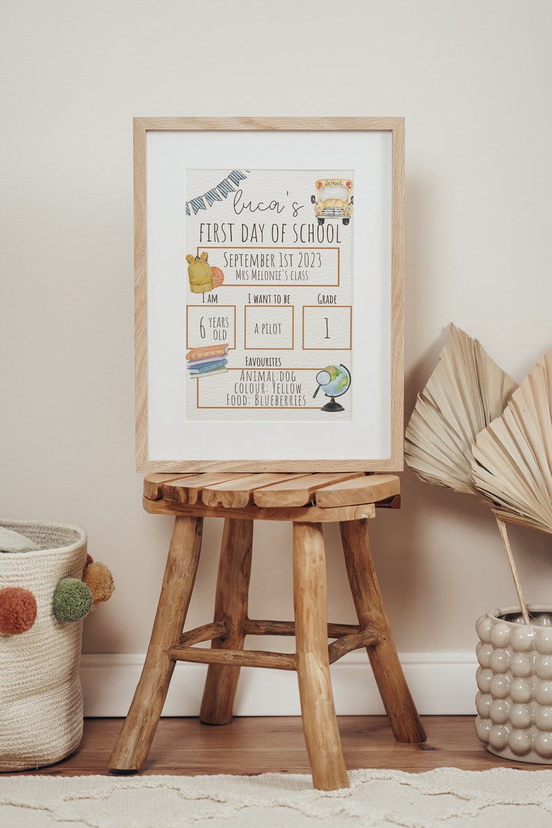 Boho First Day of School Printable Sign, First Day of School Printable ...