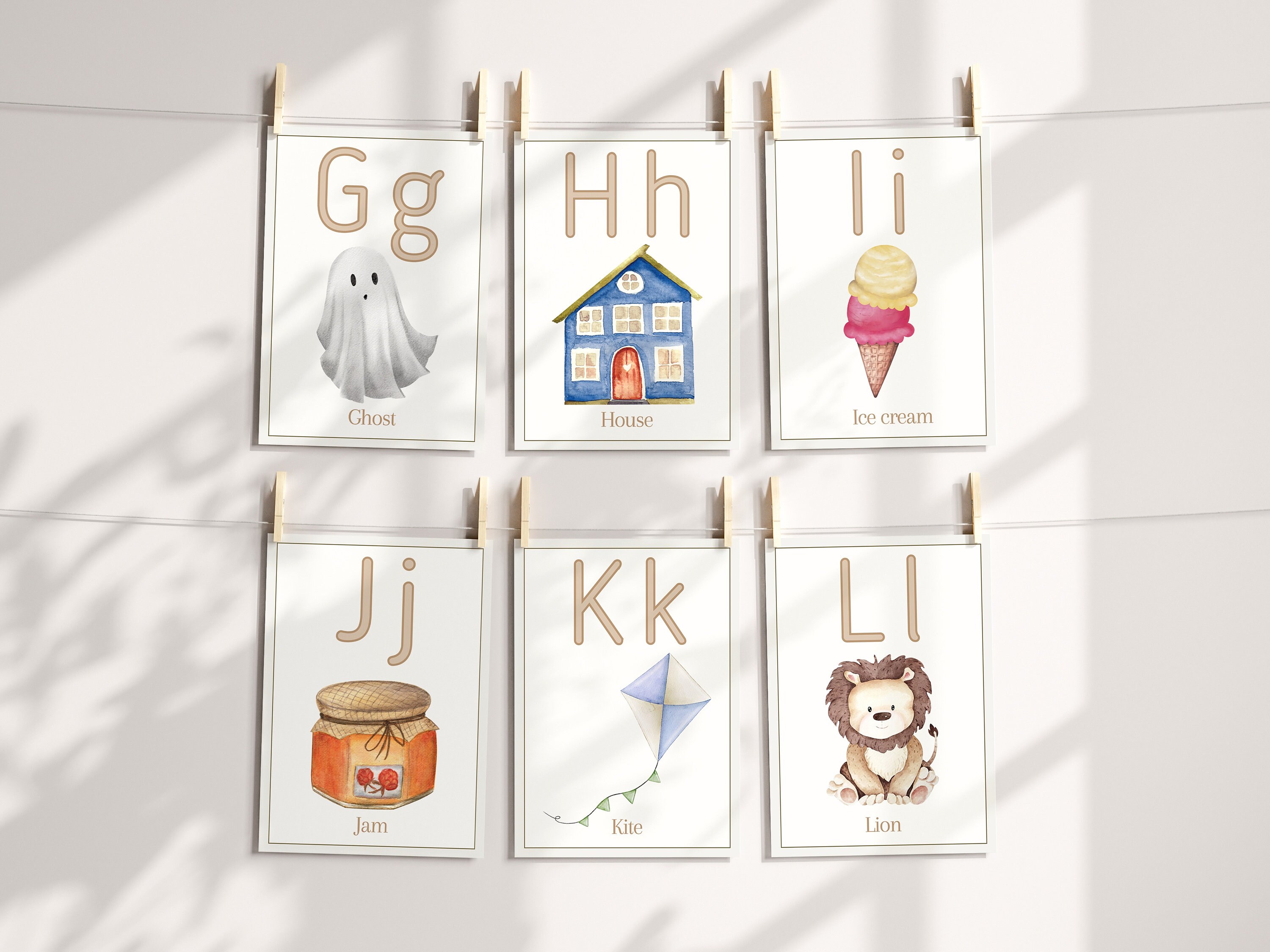 Montessori Flash Cards. Printable Flash Cards, Print at Home Alphabet ...