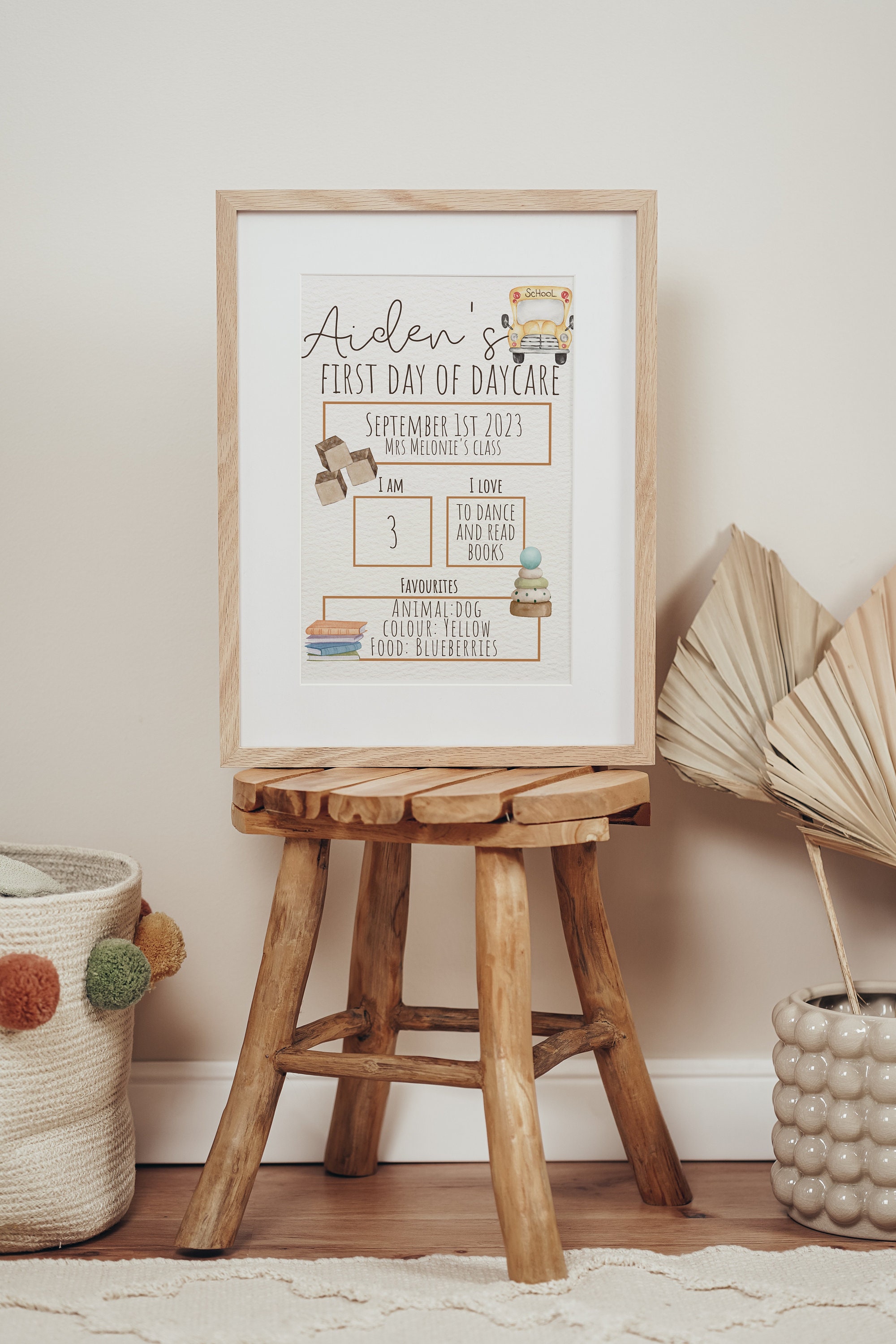 Custom Printable First Day of School Sign, First Day of Daycare, First ...