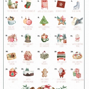 Printable Family Christmas Advent Calendar - Activity Advent Calendar ...