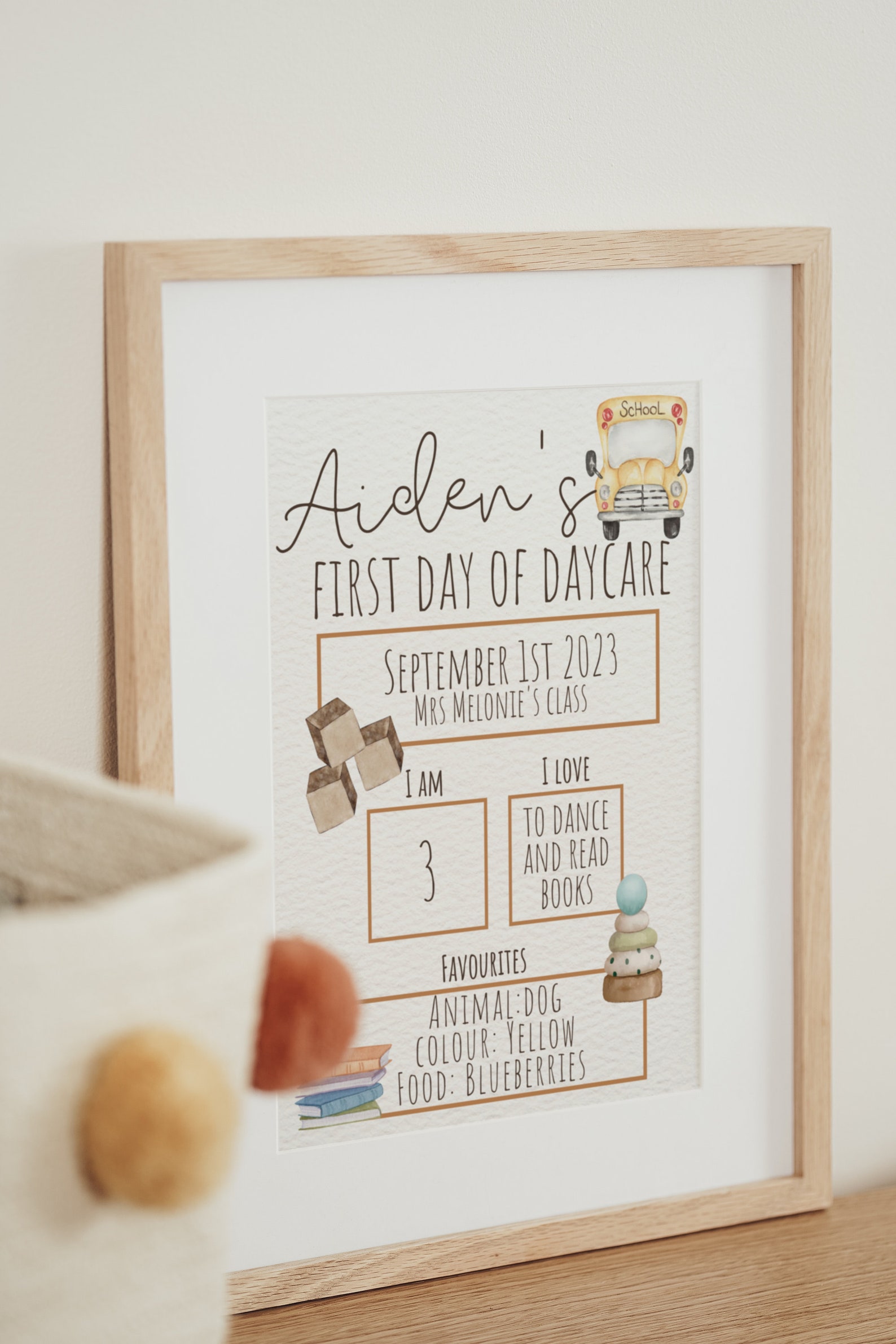 Custom Printable First Day of School Sign, First Day of Daycare, First ...