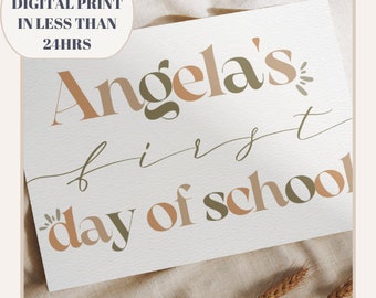 Custom Printable First Day of School Sign, First Day of Daycare, First ...