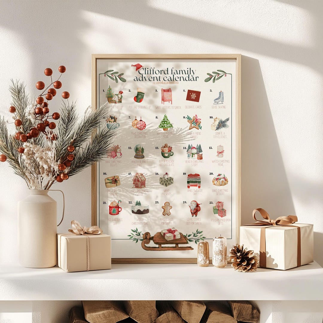 Printable Family Christmas Advent Calendar - Activity Advent Calendar ...